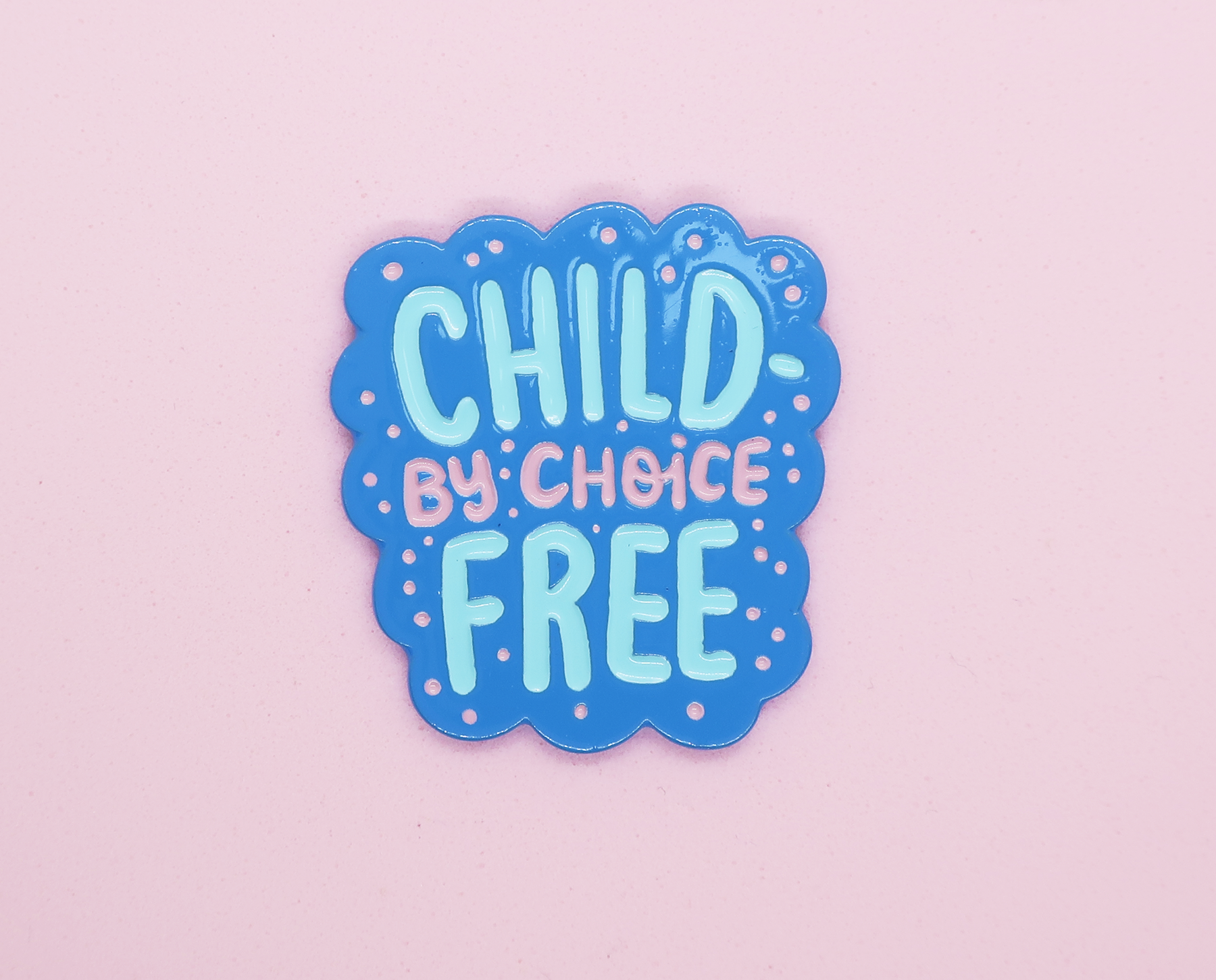 Childfree by choice enamel lapel pin – kate gabrielle