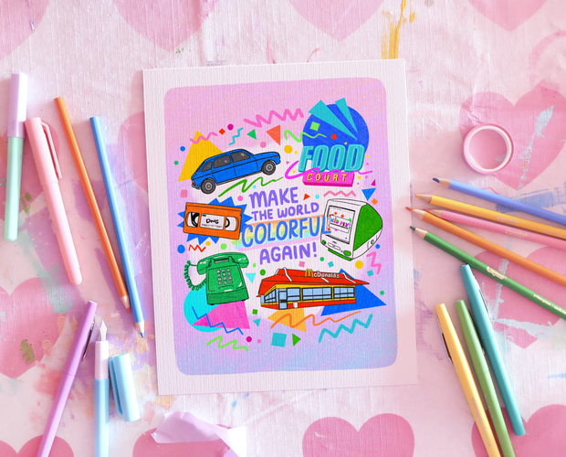 Make the world colorful again art print by Kate Gabrielle – kate gabrielle