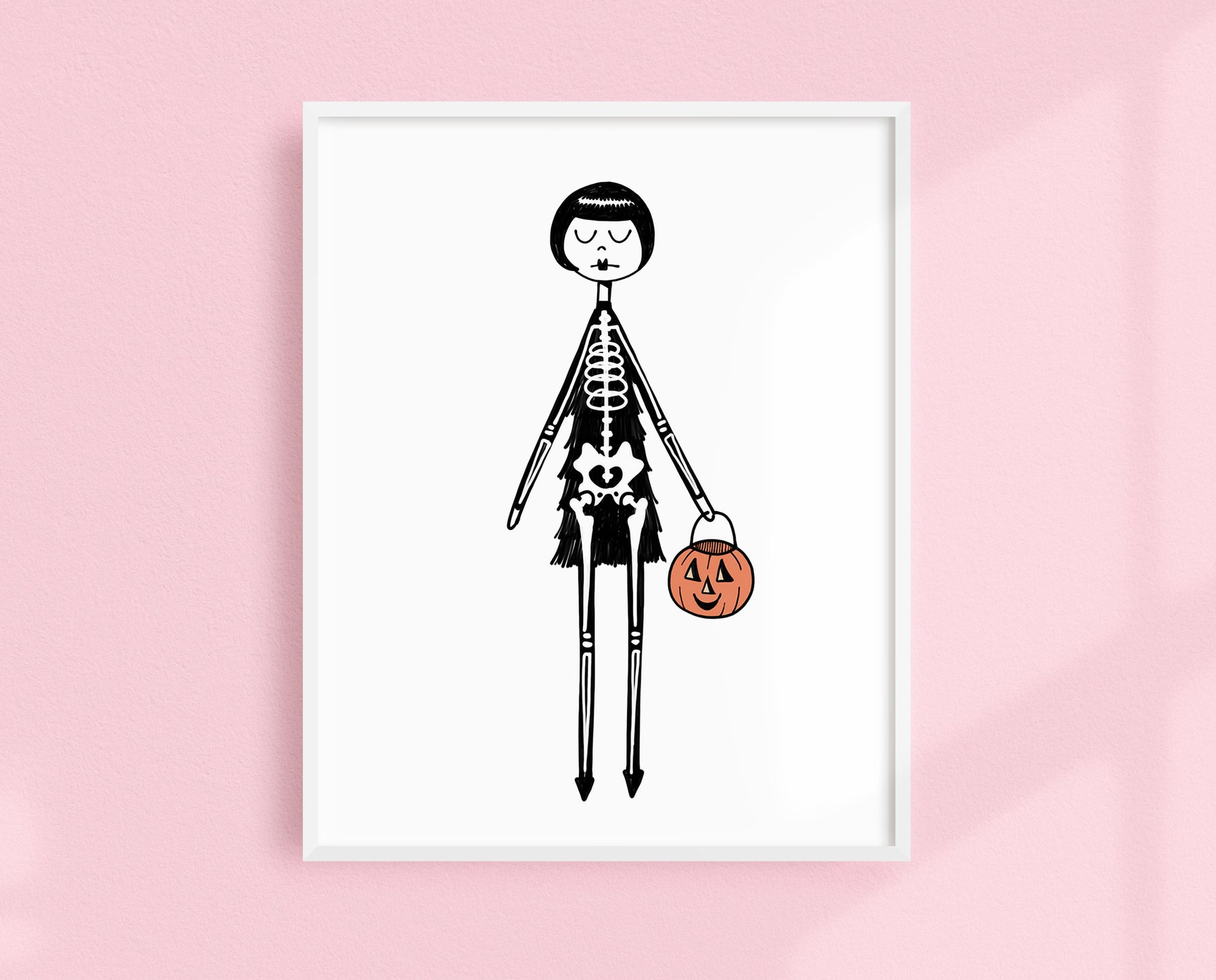 Skeleton flapper art print – kate gabrielle
