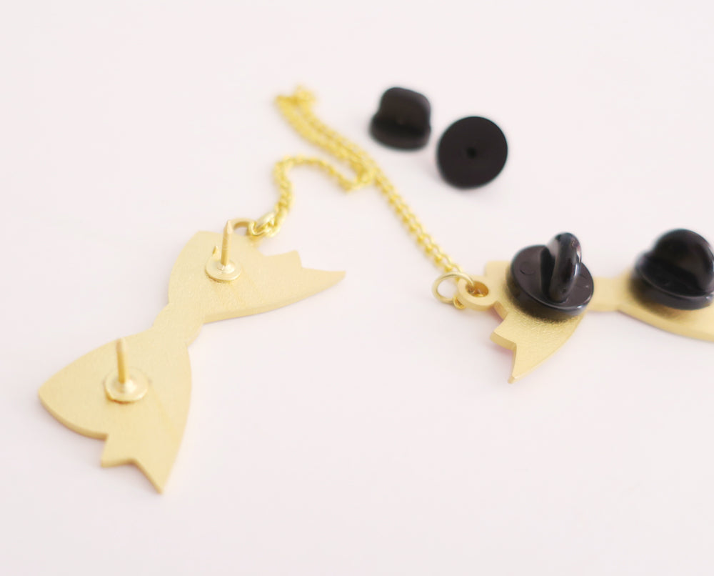 Pink bow collar clips – kate gabrielle