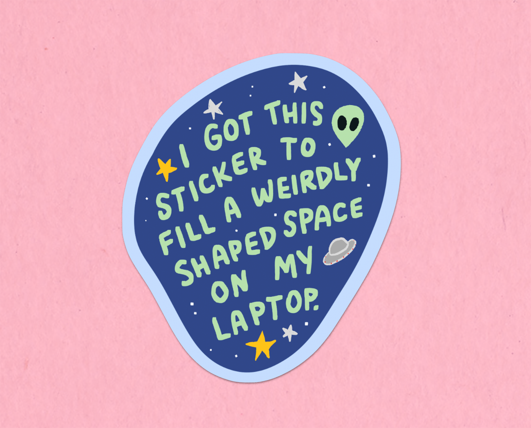 Weirdly shaped space on my laptop sticker – kate gabrielle
